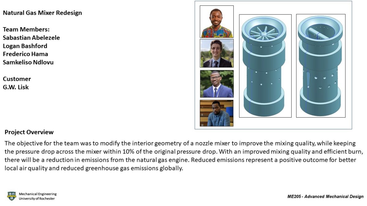 Natural Gas Mixer Redesign - Senior Design Day