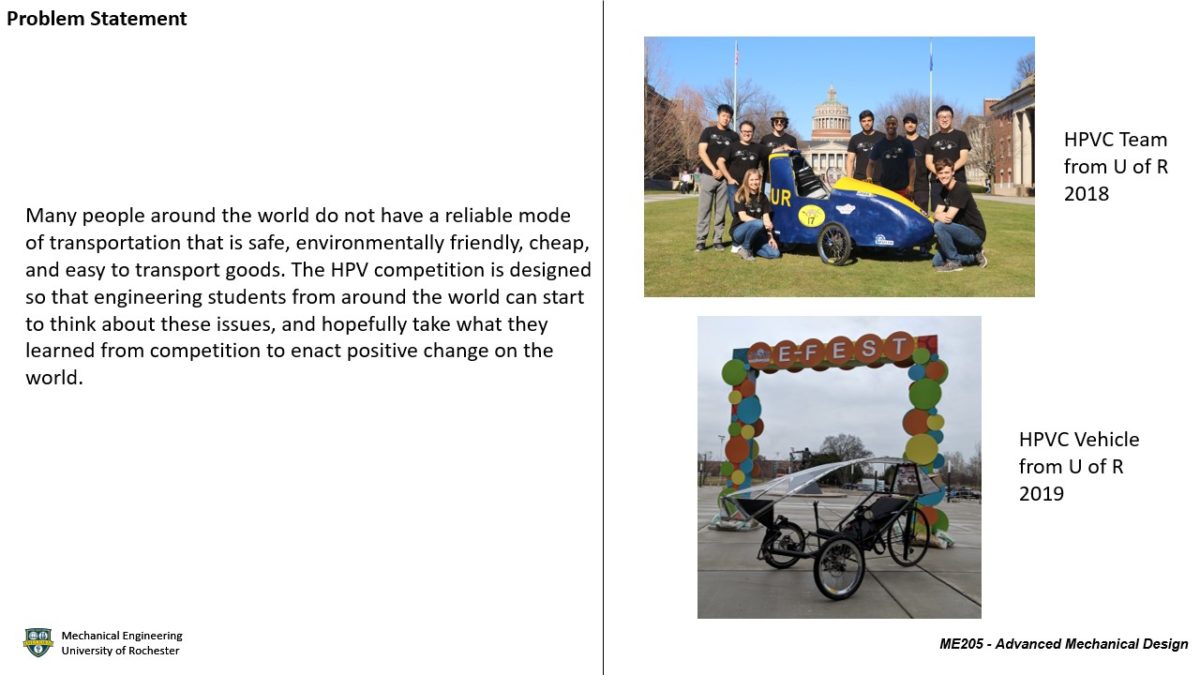 The Human Powered Vehicle Challenge - Senior Design Day